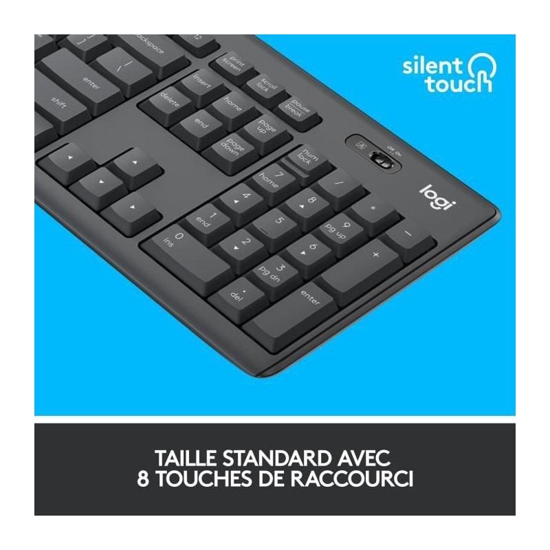 LOGITECH MK295 Noir Combo Clavier - Souris sans fil et Silencieux ... LOGITECH MK295 Noir Combo Clavier - Souris sans fil et Silencieux ...